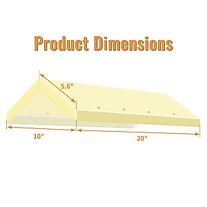 JESTOP 10' x 20' Carport Replacement Canopy Cover,Tent Car Garage Top Tarp Cover, 300D Oxford Fabric Waterproof & UV Protected, Velcro Fixing Device, Beige (Only Top Cover, Frame not Included)