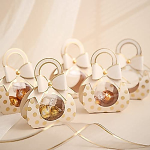 Cute Candy Boxes Paper Party Favor Boxes with Bowknot for Baby Shower Wedding Birthday Party Gift Bridal Shower, Pack of 30