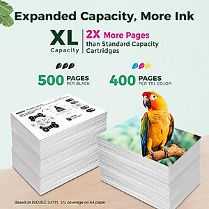 COLORETTO Remanufactured Printer Ink Cartridge Replacement for Canon Pg-245Xl Cl-246Xl PG-243 CL-244 to use with Canon PIXMA MX492 MX490 IP2820 MG2420 mg2522 TS3122 (1 Black+1 Color) Combo Pack