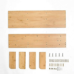 PIBM Stylish Simplicity Shelf Wall Mounted Floating Rack Wooden Solid Wood Shelves Storage Books Living Room 5 Hooks,63X15.1X20Cm,2 Colors Avaliable, Wood Color