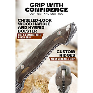 Dalstrong Obliterator Meat Cleaver Knife - 9 inch - Barbarian Series - Premium Swedish 14C28N High Carbon Stainless Steel - Black Brown Stabilized Wood Handle - Massive Heavy Duty Knife with Sheath