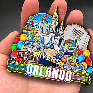USA Orlando Wooden Magnet 3D Fridge Magnets Travel Collectible Souvenirs Decorations Handmade Crafts-4