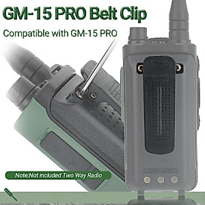 Baofeng Original Replacement GM-15 Pro Belt Clip for Baofeng GM-15 Pro TP-8Plus Two Way Radios Walkie Talkie,5Pack