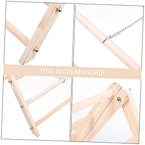 LIFKICH 1pc Perch Trainning Funny Parakeets Conures Toy Birdcage Rod Portable Balancing Safe Playpen Bar Rest Branch Ladder Rooster Platform Standing Folding Play Pet Chicken Exercise