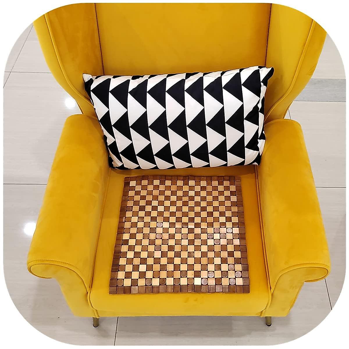 HJJKKH Chair Seat Pad, Summer Office Chair Seat Cushion,Cooling Car Seat Mat, Breathable Cover for Auto Supplies Home Sofa Pads Rayon Derived from Bamboo