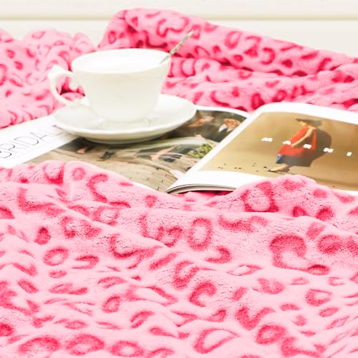 Warm Blanket Pink Soft Fleece Blankets Throw Blankets for Bed