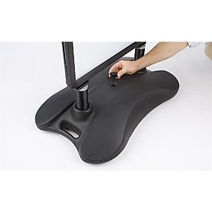 Displays2go Outdoor Sidewalk Snap Open Sign Frame, Wheeled Base, 22x28-Inches, Double-Sided, Black (PS1528BLK)