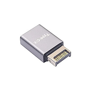 Duttek USB C Front Panel Adapter, 10Gbps Type E to USB C Adapter Converter, High Speed 3.1 USB Type-E Male to USB3.1 Type-C Female Motherboard Internal Adapter for Computer 1Pack