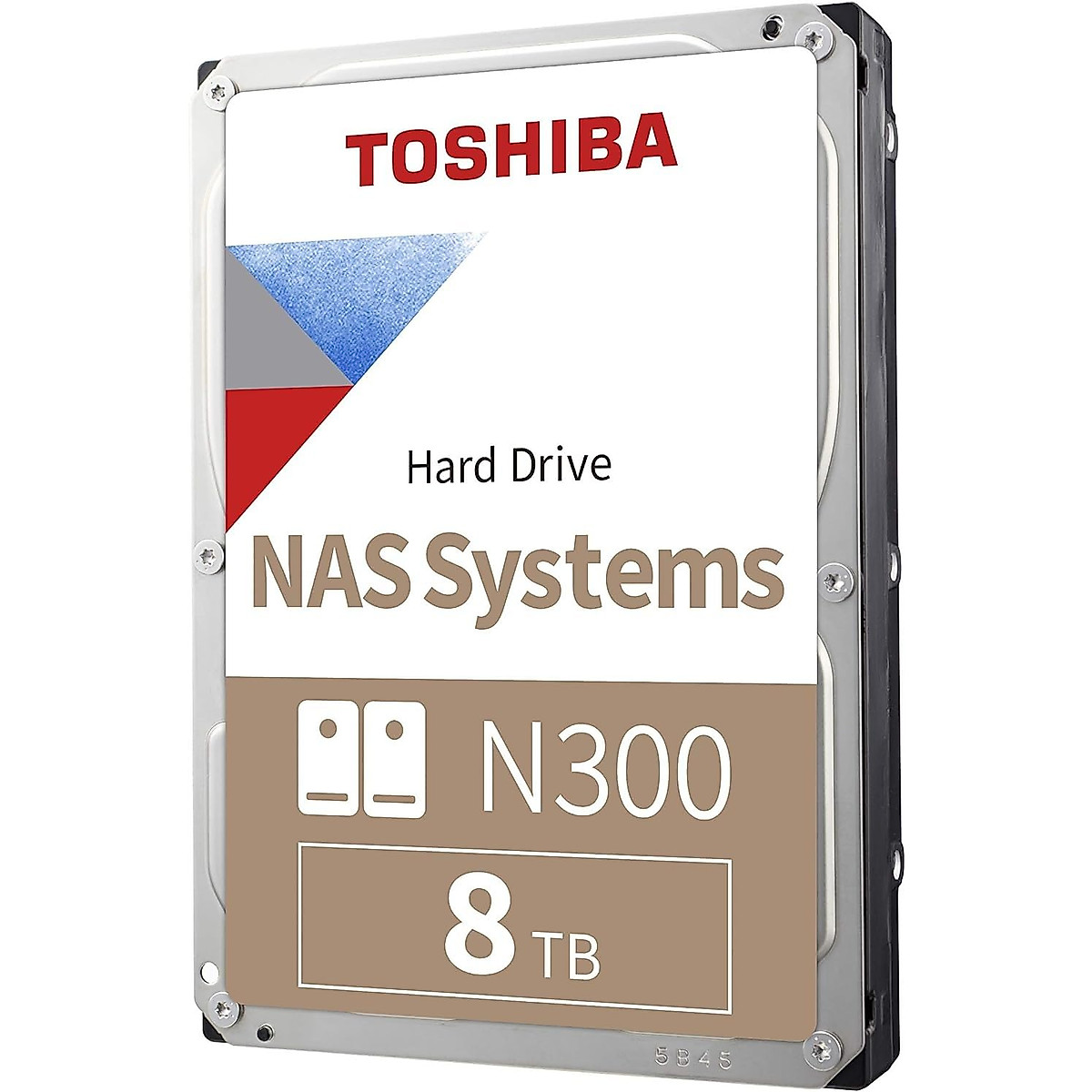 Toshiba 8TB N300 NAS 3.5 Inch SATA Internal Hard Drive. 24/7 Operation, Supports 1-8 Bay Systems, 256 MB Cache, 180TB/Year Workload, 3 Year Warranty (HDWG480UZSVA)