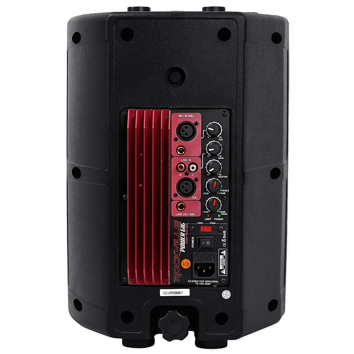 Rockville RPG8 Powered Active 400 Watt 2-Way DJ PA Speaker System, 8 inch,Black