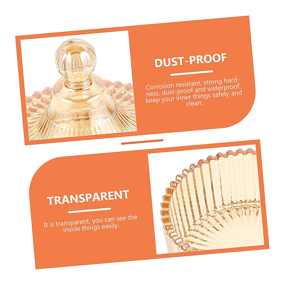 FELTECHELECTR Candy Dish with Lid Covered Candy Bowl Swab Bottle Decorative Storage Jar Ideal for Elegant Candy Container for Sweets and Treats