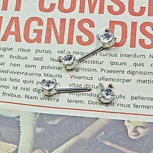 FLOGWE 14G 316L Cute Rabbit Nipple Rings Stainless Steel Easter Bunny Nipple Barbell Rings Piercing Jewelry for Women……