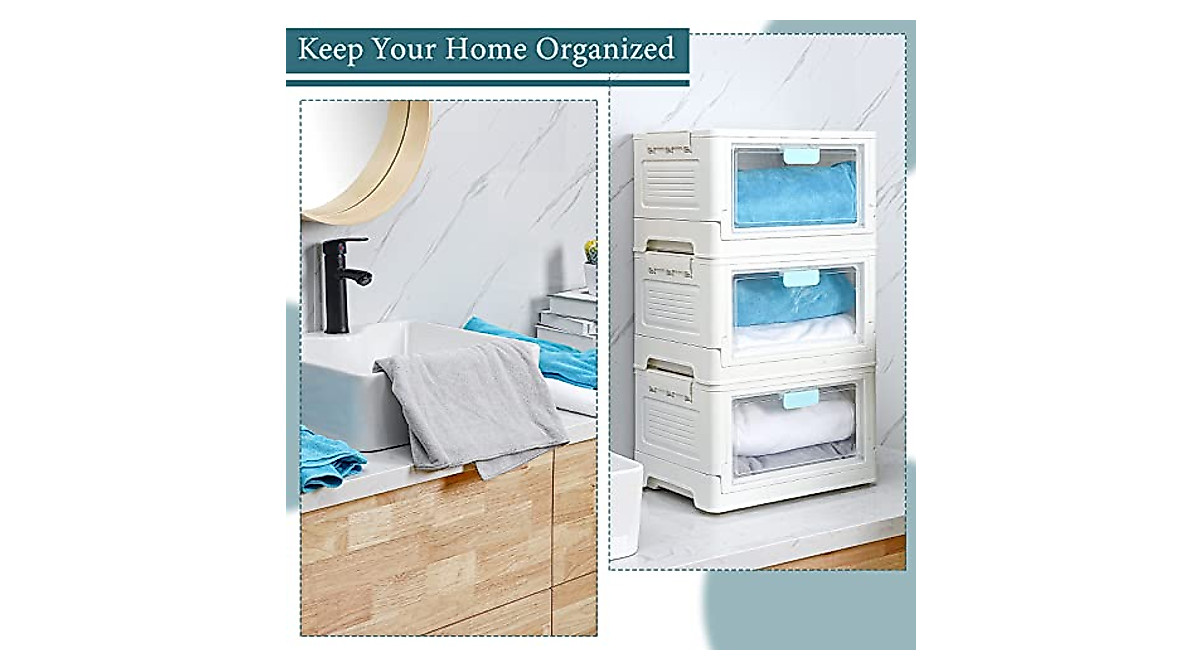 Berlune 23 Quart Stackable Storage Bins - Space-Saving Organization