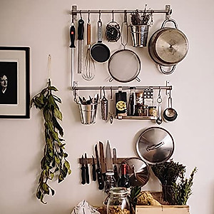 30 Pack S Hooks Pans Pots Rack, 2.4 inch S Shaped Hooks Hangers for Hanging Kitchenware Pots Utensils Clothes Bags Towels Plants