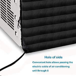 Bekith Indoor Air Conditioner Cover Defender, AC Cover for Inside Window Unit 17 x 13 x 3.5 inches(L x H x D), Black