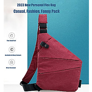 XHLIZHU Personal Flex Bag, 2023 New Multi Pocket Casual Crossbody Bag, Fashion Anti-thief Slim Sling Bag For Women Men (Purple, Right hand)