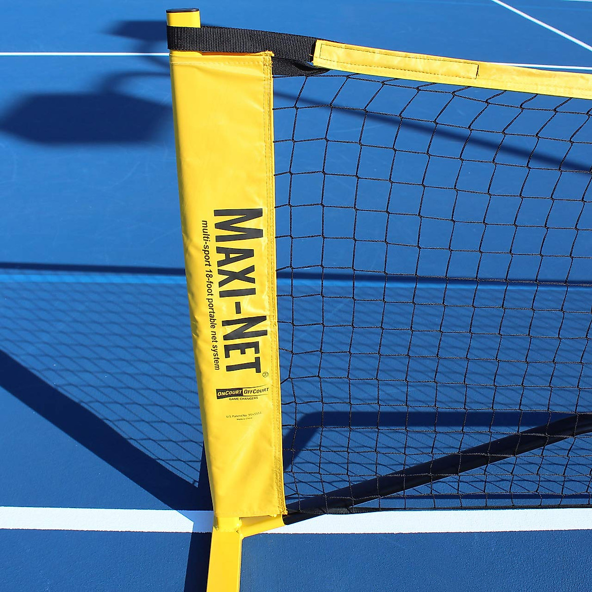 Maxi-Net - 18-Foot Portable Tennis Net | Dependable, Durable and Easy 2 Minute Set Up/Break-Down, No Tools Needed | Adjustable Height for Tennis and Badminton | Durable Zipper Carry Case Included