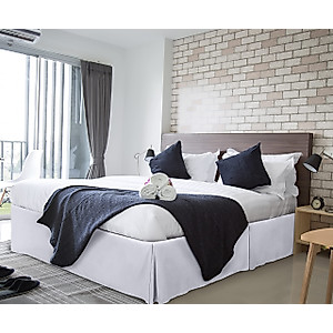 Utopia Bedding Full Bed Skirt - Soft Quadruple Pleated Ruffle - Easy Fit with 16 Inch Tailored Drop - Hotel Quality, Shrinkage and Fade Resistant (Full, White)