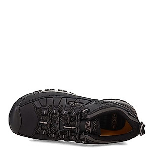 KEEN Men's Targhee EXP Waterproof Hiking Shoes, Black/Steel Grey, 13