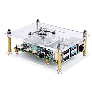 GeeekPi Acrylic Case for Raspberry Pi 4 Model B & Raspberry pi 3 Model ...