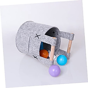 1 PC Laundry Office Cubes Felt Clothing Home Basket Bins Organizer Household Storage for Handles Large Pet Simple Farbric Wooden with Sundries Blankets Desktop Bucket Clothes