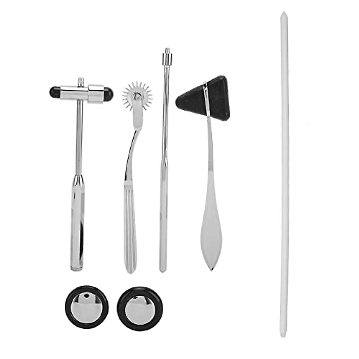 5 Piece Hospital Percussion Hammer Set Cusco Heavy Duty Non Slip Stainless Steel Stethoscope Kit, Medium Adults Motor, Tool Hearing Tool