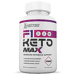 (5 Pack) F1 Keto Max 1200MG Pills Includes Apple Cider Vinegar goBHB Strong Exogenous Ketones Advanced Ketogenic Supplement Ketosis Support for Men Women 300 Capsules