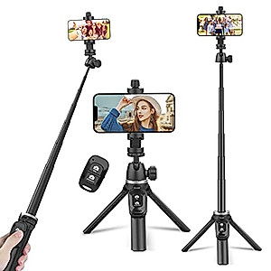 Torjim Selfie Stick Tripod with Remote, 40 inch Extendable Selfie Stick for iPhone, Portable & Lightweight Phone Tripod Compatible with iPhone/Android, Perfect for Selfies/Video Recording/Vlogging