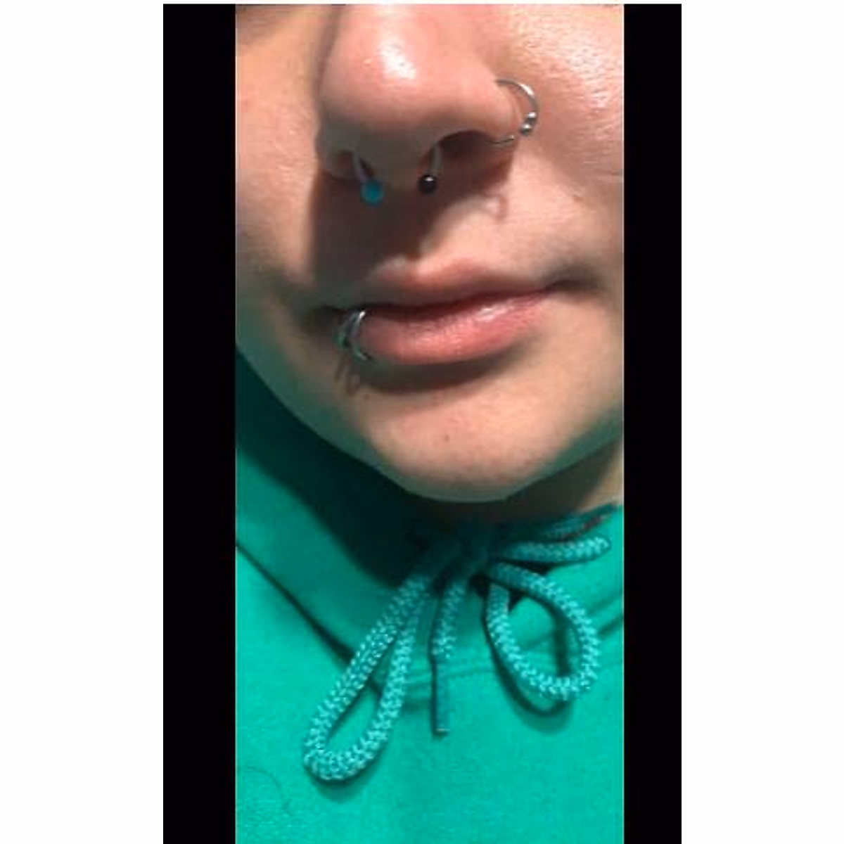 D.Bella 16G Clear Septum Rings Horseshoe Flexible Acrylic Cartilage Tragus Helix Daith Rook Conch Snug Earring Hoop Bioflex Nose Lip Eyebrow Rings Retainer for Work Surgery