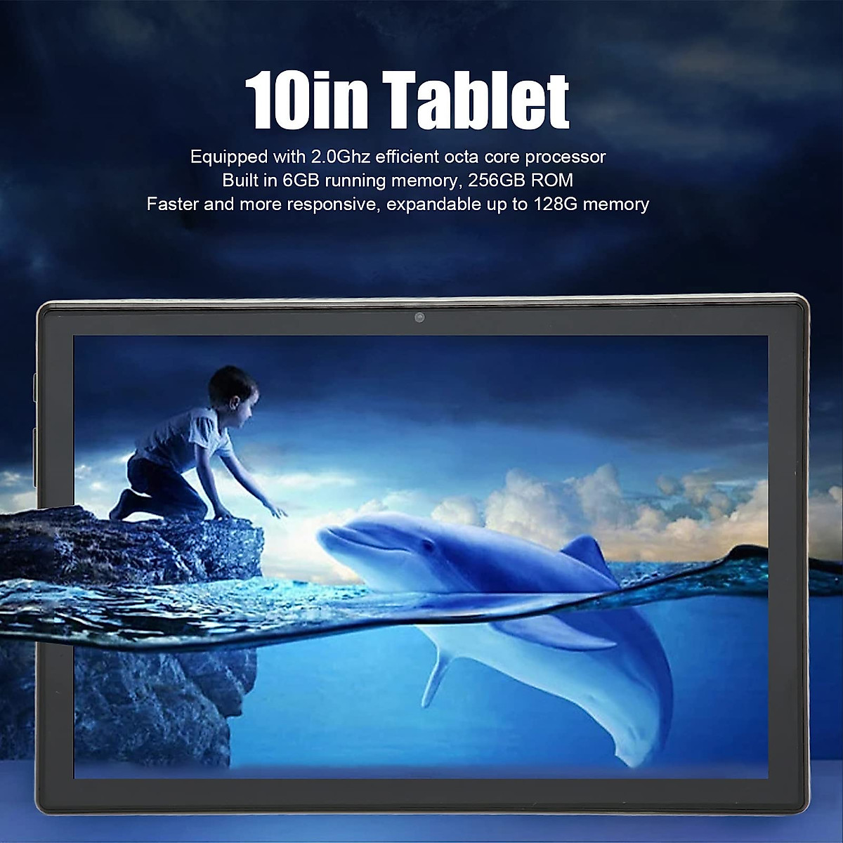 TOPINCN Gaming Tablet, 5GWIFI Green 8 Core CPU 1960x1080 IPS Screen 10in Tablet for Entertainment (US Plug)