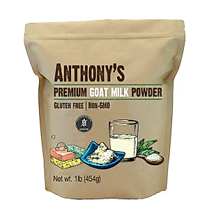 Anthony's Premium Goat Milk Powder, 1 lb, Gluten Free, Non GMO, No Additives