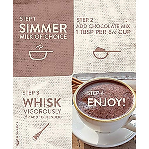 Mexican Hot Chocolate, 8 Ounce (Pack of 2), Authentic Mexican Style Hot Chocolate Mix with Organic Cacao Beans and Cinnamon by La Monarca Bakery