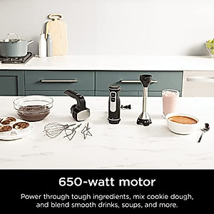 Ninja CI100C Foodi Power Mixer System Immersion Blender and HandMixer Combo, Black