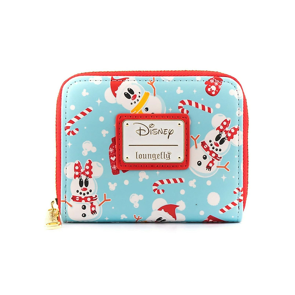 Loungefly Disney Mickey Minnie Snowman Zip Around Wallet