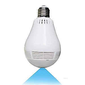 COSULAN Wireless 360 Panoramic Bulb Camera Security Camera Light Bulb - WiFi Surveillance IP Camera Lamp - 3D VR Display, Motion Detection, Floodlight and IR Night Vision, Alert Events, V380 App/P8