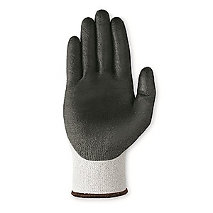 Ansell HyFlex 11-624 Dyneema/Lycra Glove, Cut Resistant, Black Polyurethane Coating, Knit Wrist Cuff, X-Large, Size 10 (Pack of 12 Pairs)