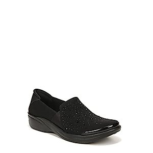 LifeStride Womens Poppyfield Slip On Rhinestone Loafers Black 9 W