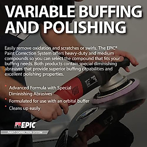 Malco Epic Paint Correction System Kit – Save Time with The Malco 2-in-1 Automotive Polish and Compound Kit/Works with All Dual Action and Orbital Polishers for a Professional Shine (800213)