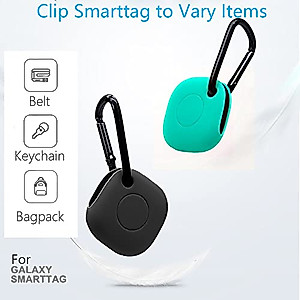 SKZIRI 4PCS Case Set for Galaxy SmartTag/SmartTag+ Plus Tracker Locator Case Cover Set Skin with Keychain Anti-Scratch Lightweight Soft Protective Sleeve Skin Cover