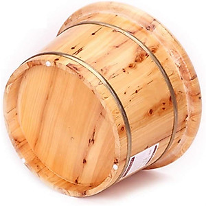 Foot Tub Wooden Foot Basin Wooden Foot Basin,Smooth And Delicate Pedicure Barrels,Hot Foot Insulation Household Foot Bath Barrel 25cm High Wooden Footbath foot Bath Wooden Bucket Foot Spa Household Wa