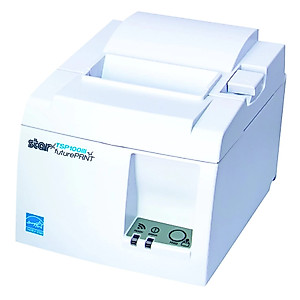 Star Micronics TSP143IIIW (TSP100III WLAN) Receipt Printer - Thermal, Auto-Cutter, WLAN (Wi-Fi), WPS Easy Connection, Internal Power Supply. Color: White
