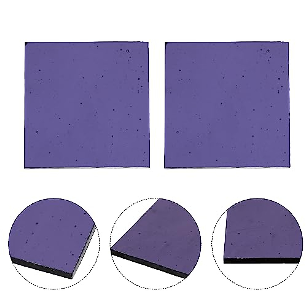 2pcs Cobalt Blue Glass Sheet Chemistry Experiment Supply Experiment Cobalt Glass Laboratory Science and Safety