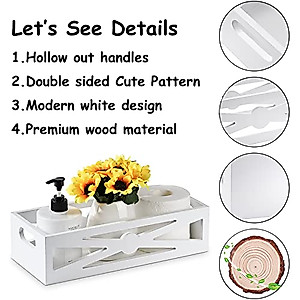 QILICHZ Bathroom Decor Box 3Pcs Toilet Paper Baskets Tank Topper Bathroom Baskets Toilet Tank Basket Tray Decorative Storage Basket Box for Bathroom