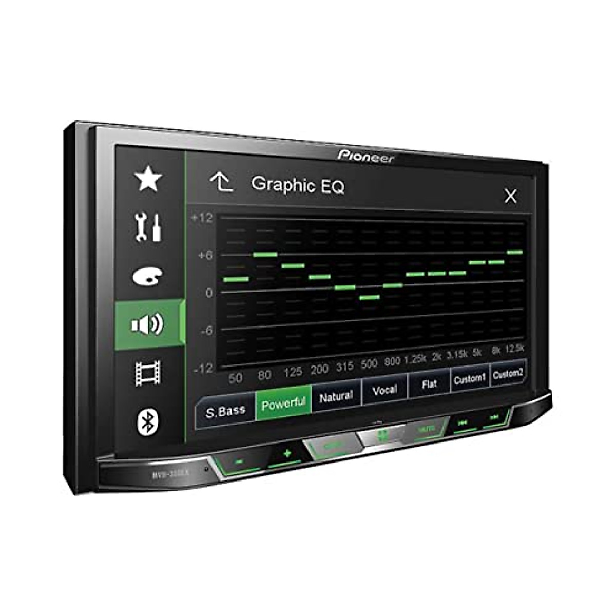 Pioneer MVH-300EX Double Din Digital Multimedia Video Receiver with 7" WVGA Touchscreen Display Built-in Bluetooth