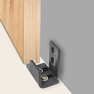 Cionyce 2 PCS Adjustable Barn Door Floor Guide, Wall Mount Sliding Barn Door Hardware for Closet TV Stand Wardrobe