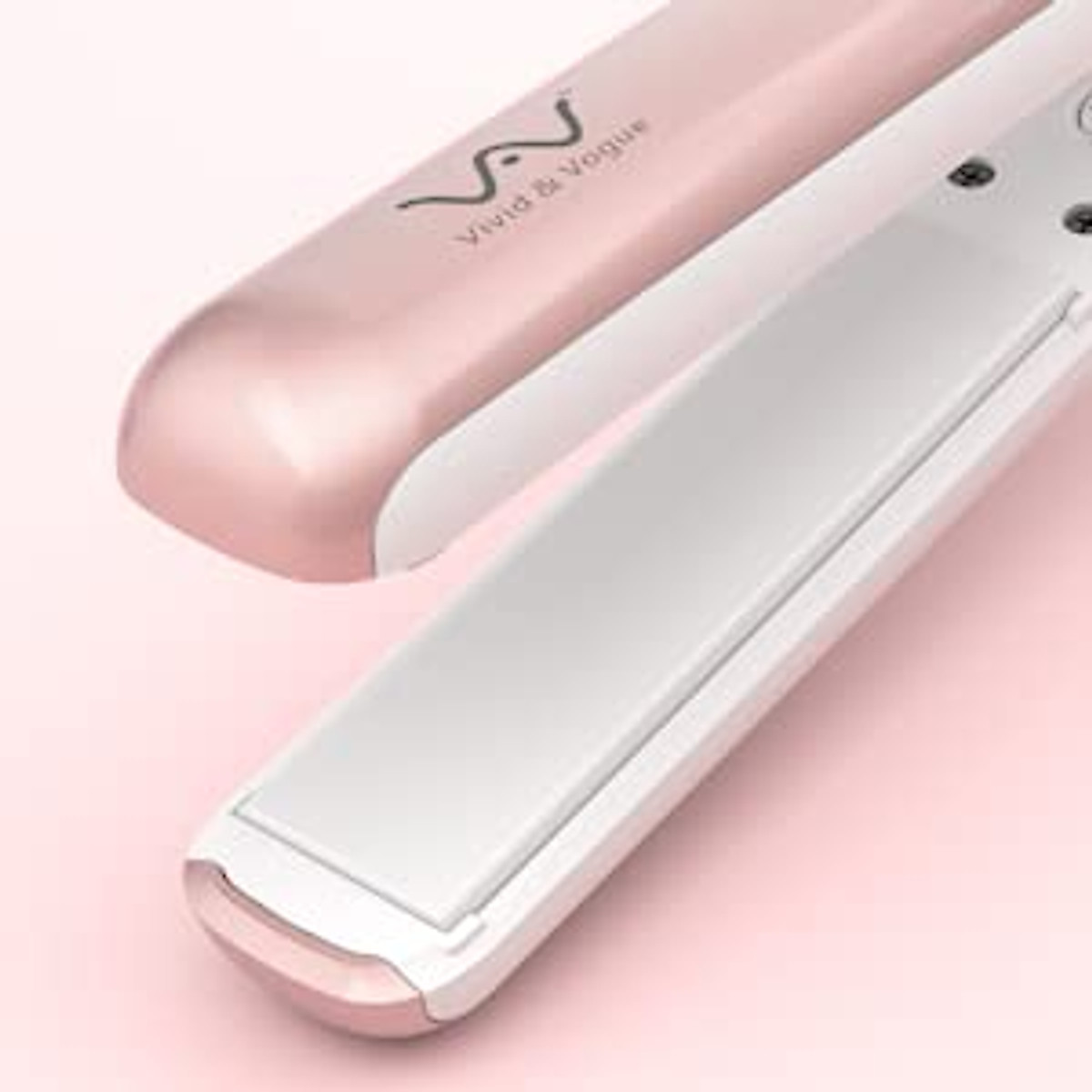 VAV Professional Hair Straightener Negative Ions Ceramic Flat Iron 1 Inch 2 in 1 Curling Iron and Straightener Constant Temperature 410°F for Girls