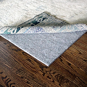 RUGPADUSA 100% Felt 9x12 Rug Pad for Hardwood Floors, 1/3 Inch Thick Cushioning - Prolong The Life of Your Rugs and Flooring, Safe for all Floors and Finishes
