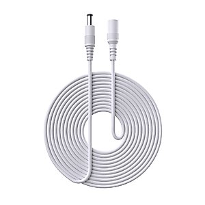 ZOSI 12V DC Power Extension Cable 12ft 2.1mm x 5.5mm 12V DC Plug Power Adapter Cord for Security Camera,Wireless IP Network Camera,CCTV DVR NVR Recorder, LED Strip,Car and More(White)
