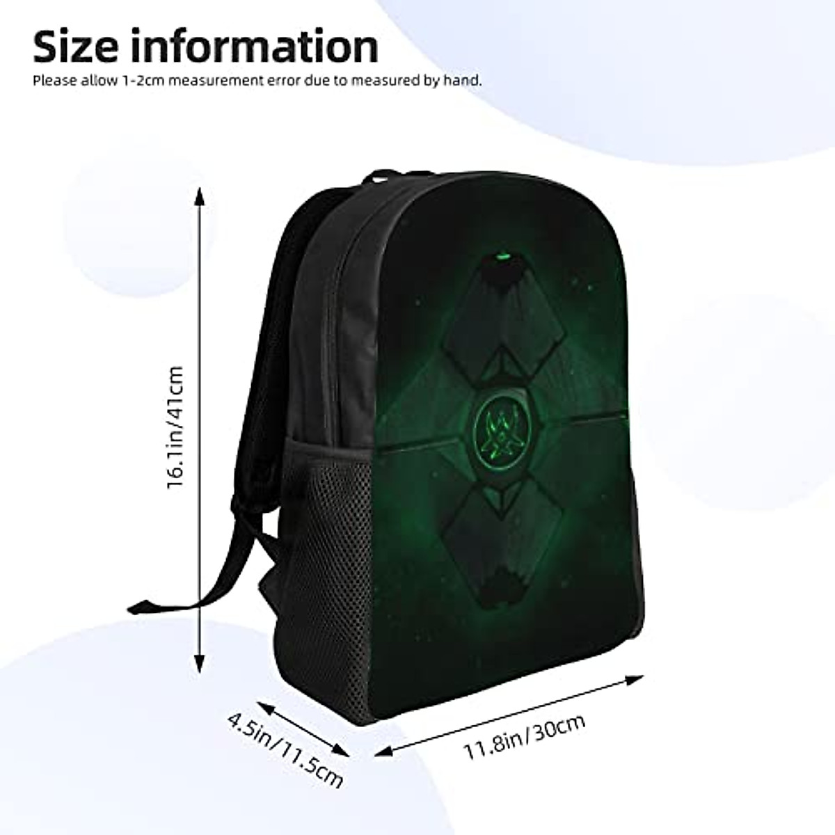 Jrktuwdg De-stiny 2 Men Women Backpack Shoulder Bag Bookbag Laptop Backpacks