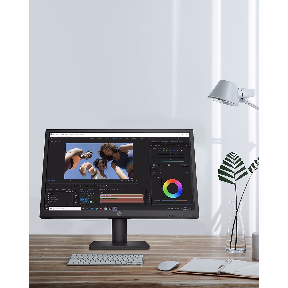 HP V222vb FHD Monitor, 1080p VA Display, 75Hz, 21.5'' Computer Screen, TUV Certified Low Blue Light Mode, Ergonomic Tilt, HDMI&VGA Ports, VESA Mounting (2021), Black (Renewed)